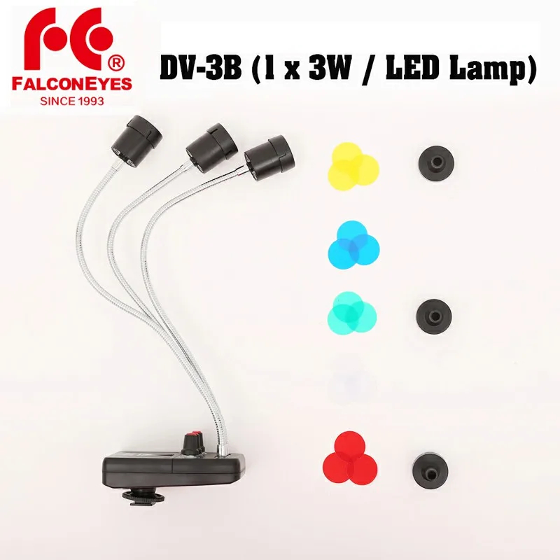 Falcon Eyes DV-3B Triple 3 LED Magic Background Light Color LED for ...