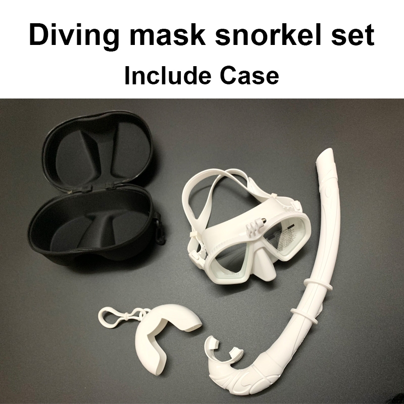 Dazzle lens Tempered Glass Low Volume Freediving Mask With Foldable ...