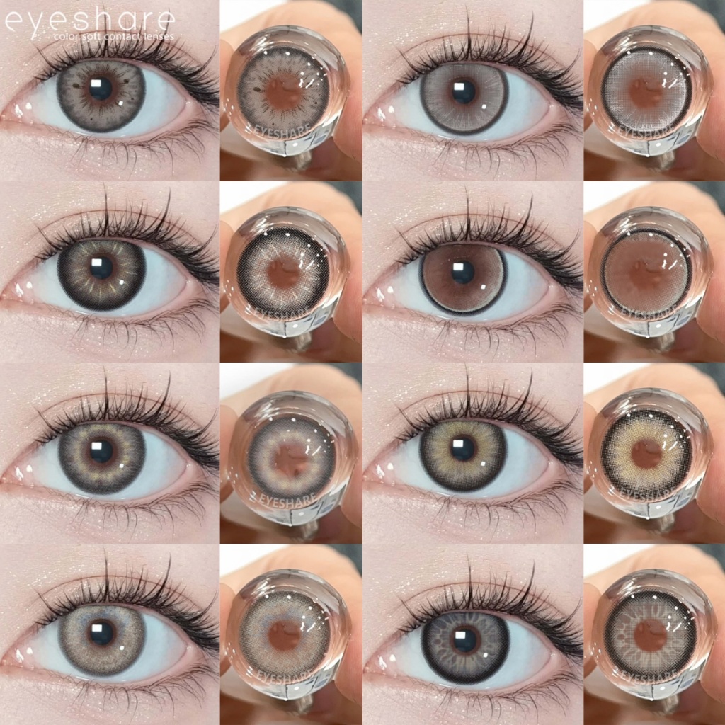 Eyeshare 2 PCS Soft Color Contact Lens Natural Colored Contact Lenses ...