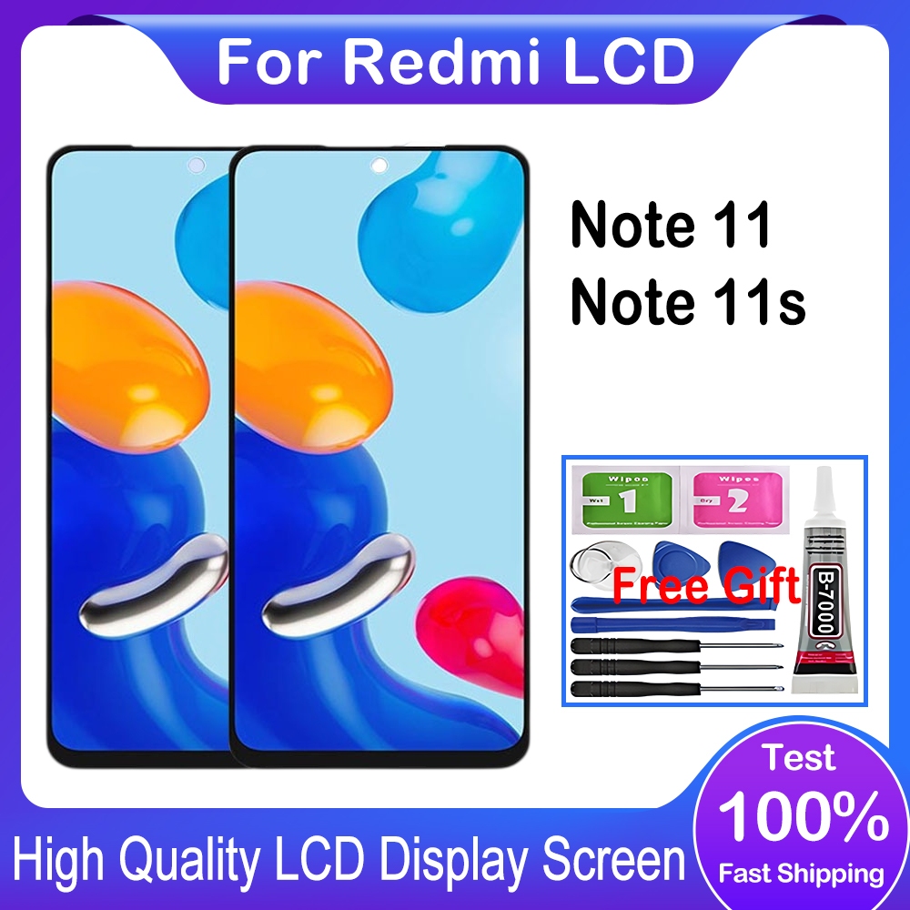 For AMOLED Redmi Note 11 11S LCD Display Touch Screen With Frame ...