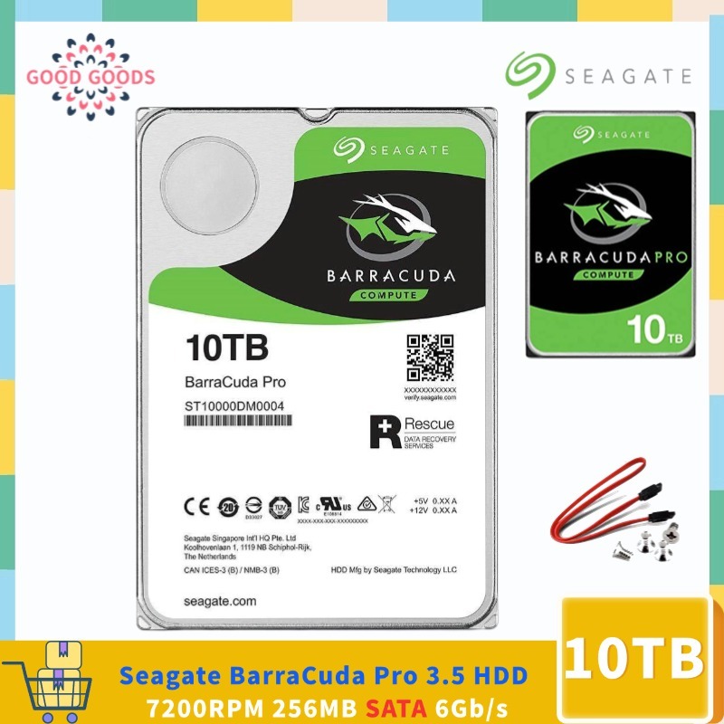 Seagate BarraCuda PRO ST10000DM0004 10TB HDD 7200 RPM 256MB Cache SATA ...