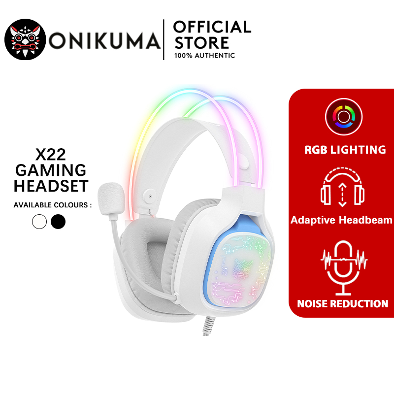ONIKUMA X22 Cool Light Stereo Music Gaming Earphones Wired Earphones PC ...