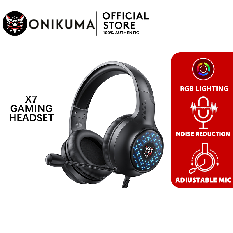 ONIKUMA X7 Pro Black RGB Headphone Stereo Headset USB 2.0 Headphones ...
