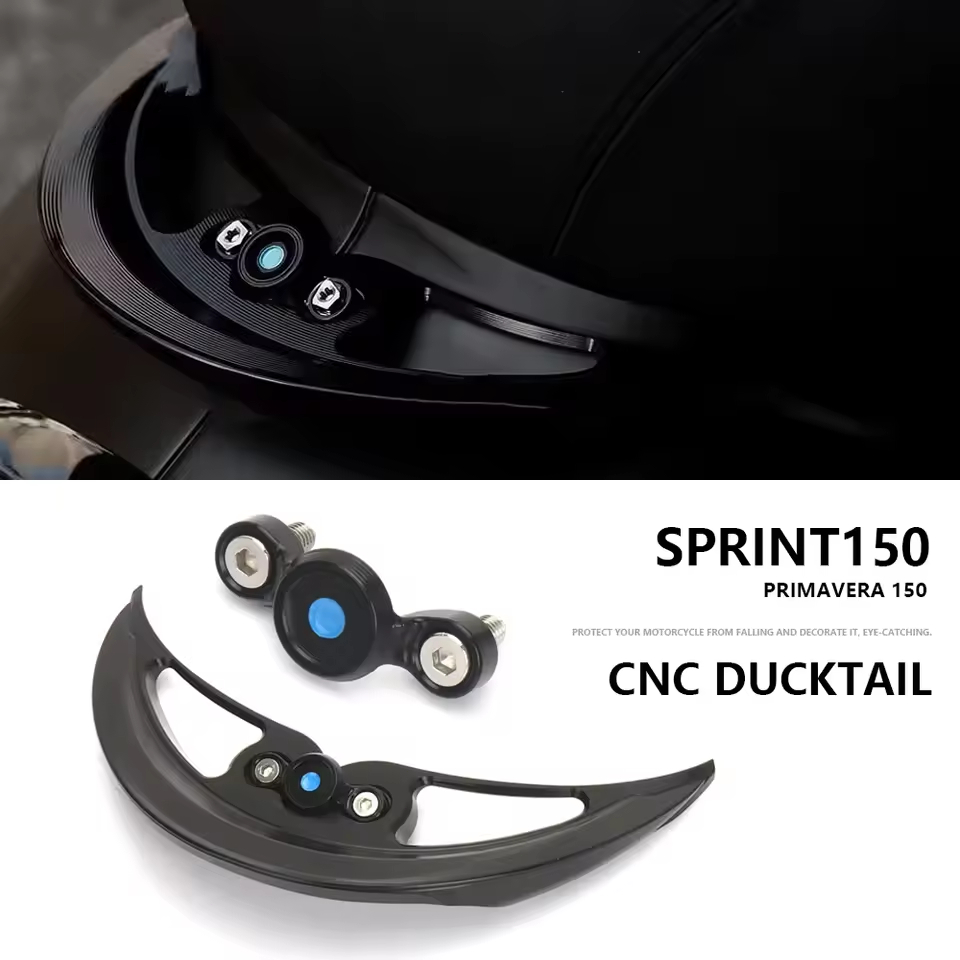 Motorcycle Ducktail Rear Grab Holder CNC Aluminium Fairing Black Silver ...