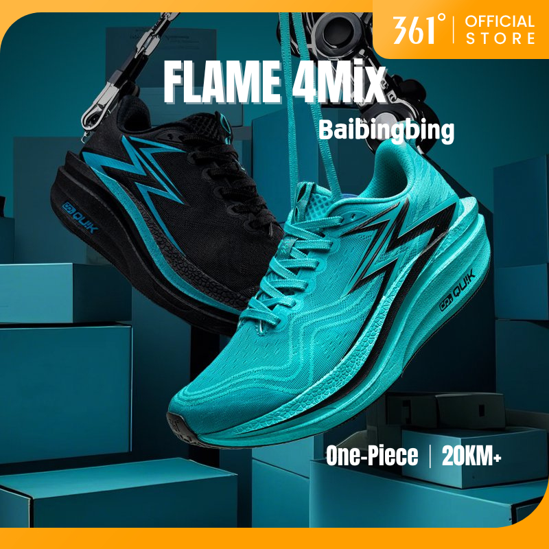 361Degrees Baibingbing Flame 4 Mix Men Professional Carbon PlateRunning ...