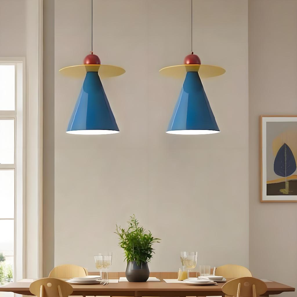 Memphis Colored Chandelier Ceiling Light Mid Century Modern Bar Counter ...