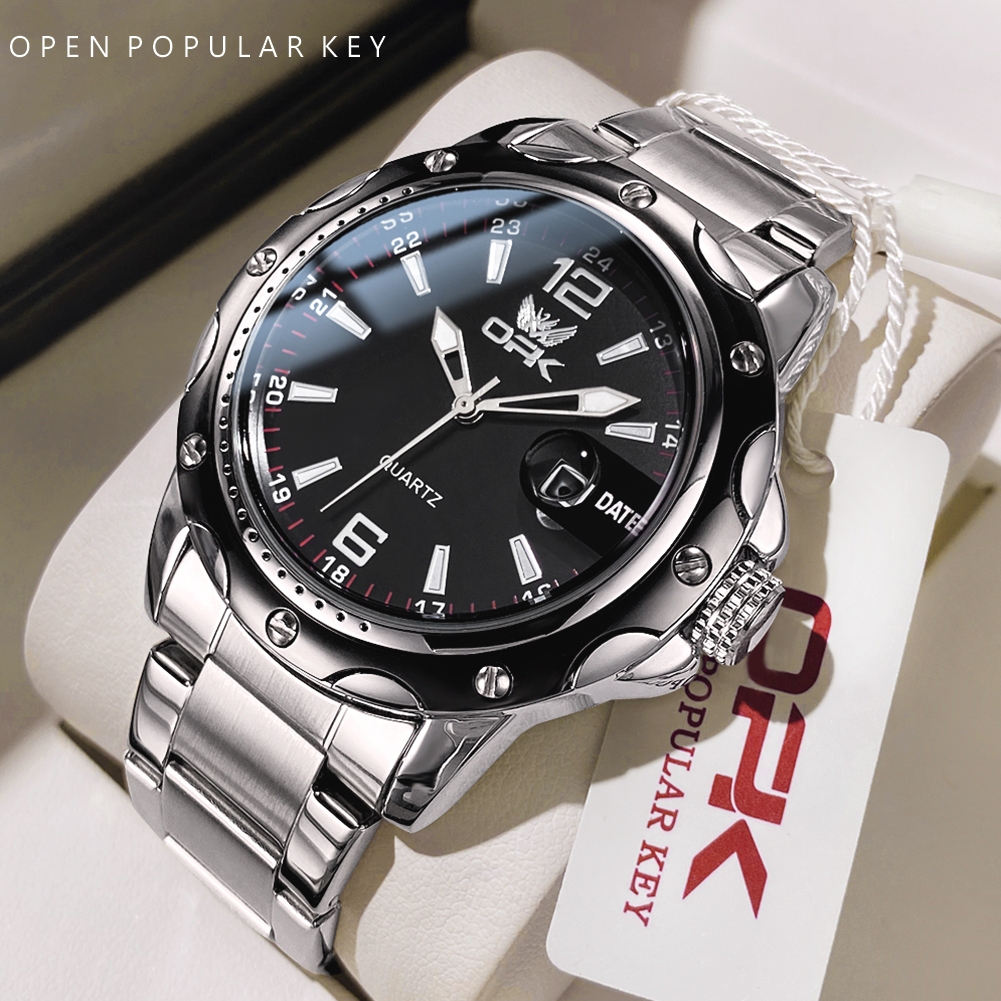 OPK Business Watch For Men Original Waterproof Luminous Date Quartz ...