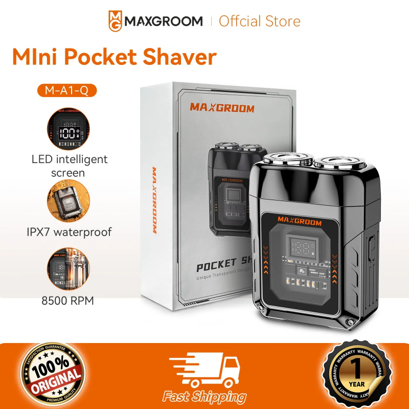 MAXGROOM Electric shaver male mini portable waterproof high-speed self ...