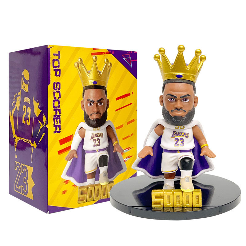 15cm NBA Basketball Star Figure Model LeBron James Harden Stephen Curry ...