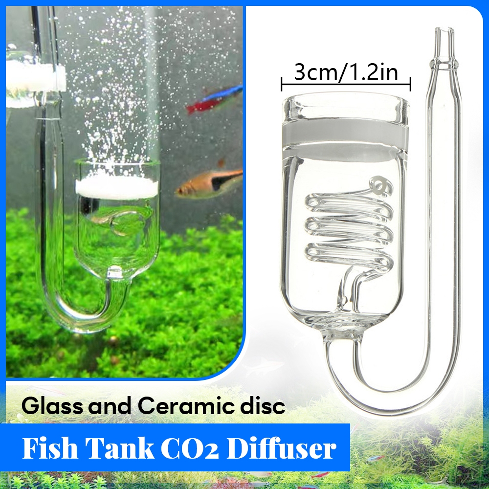 Glass CO2 Diffusers Aquarium Carbon Dioxide Diffusers Refiner Fish CO2 Regulator CO2 Diffuser ...