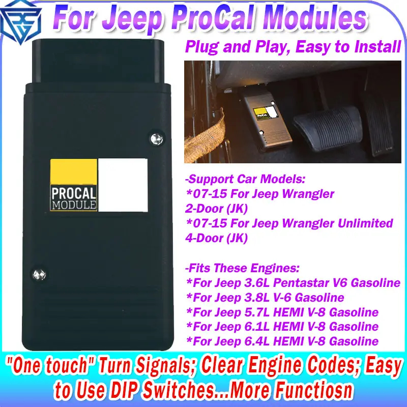 For Jeep ProCal Modules For 07-17 Jeep Wrangler & Wrangler Unlimited JK ...