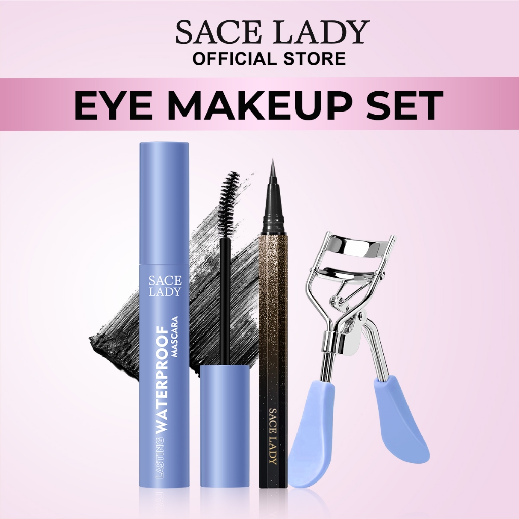 SACE LADY 3Pcs Eye Makeup Set Waterproof Mascara+Eyeliner+Eyelash ...