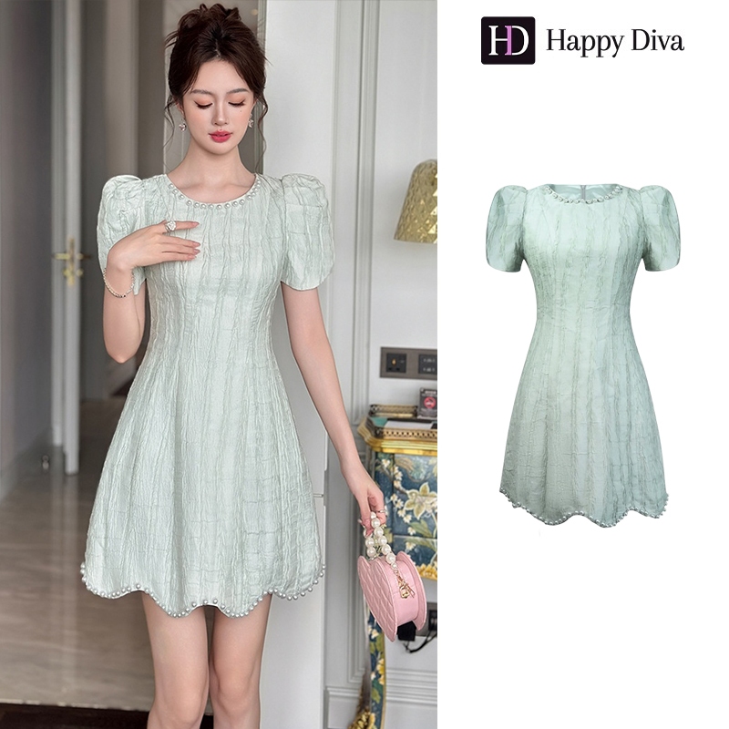 Happy Diva 2025 Women's Summer Blue Puff Sleeve A-Line Mini Dress ...