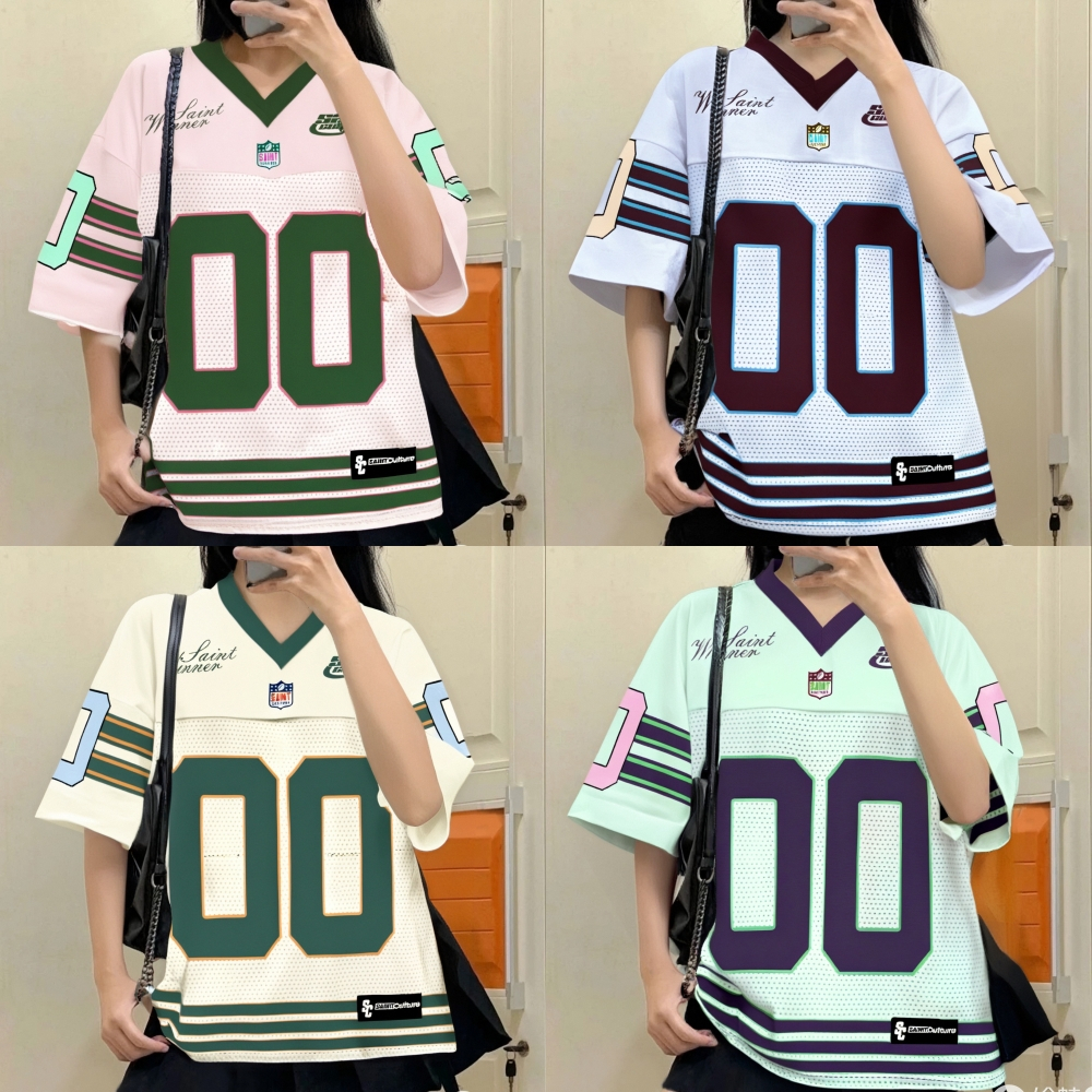 【Free Custom Name & Number】Unisxe Pink Pastel NO.00 Jersey Vintage ...