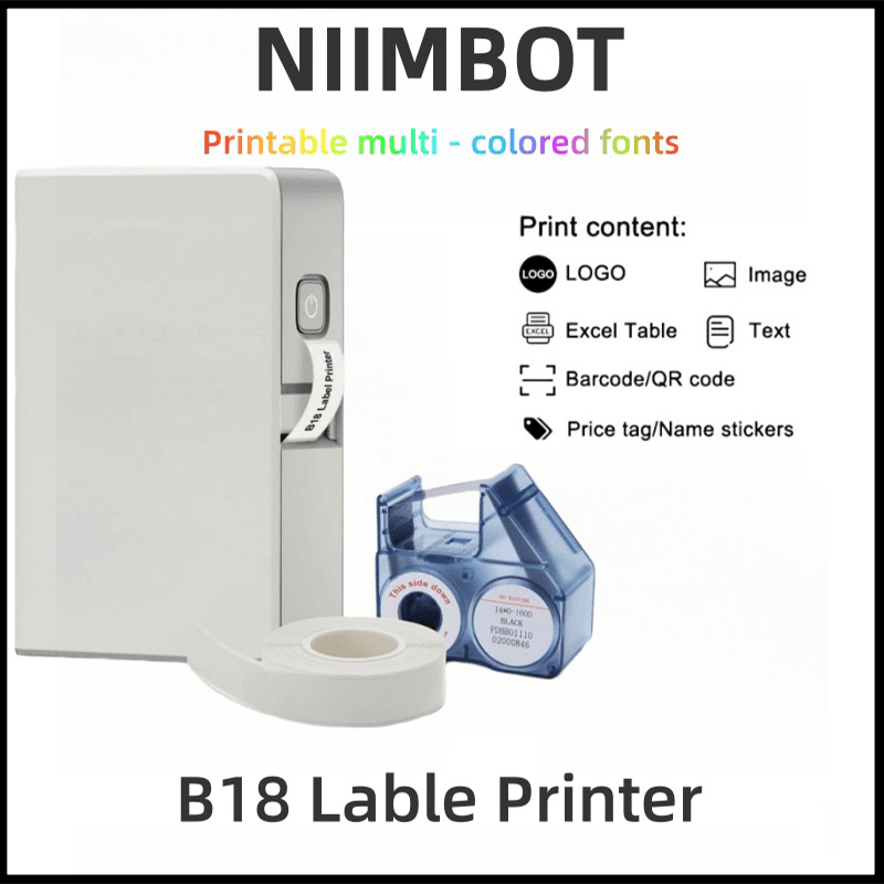 Niimbot N1(B18) Label Printer Heat Transfer Smart Bluetooth Label Maker ...