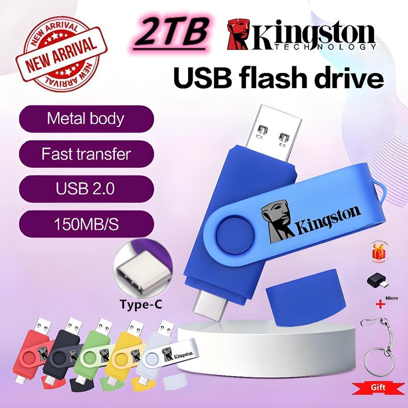 Kingston 2TB Flash Drive 3 In 1 OTG USB Type C/Micro Flash Drive 1TB ...