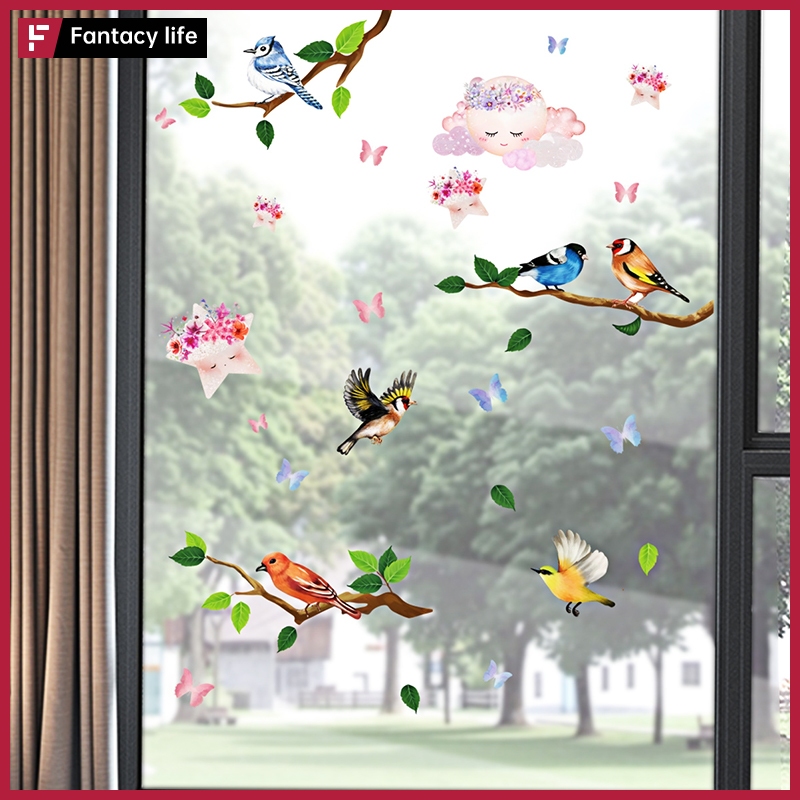 2 sheet/set Cartoon Wall Window Stickers,Electrostatic Sticker,Double ...