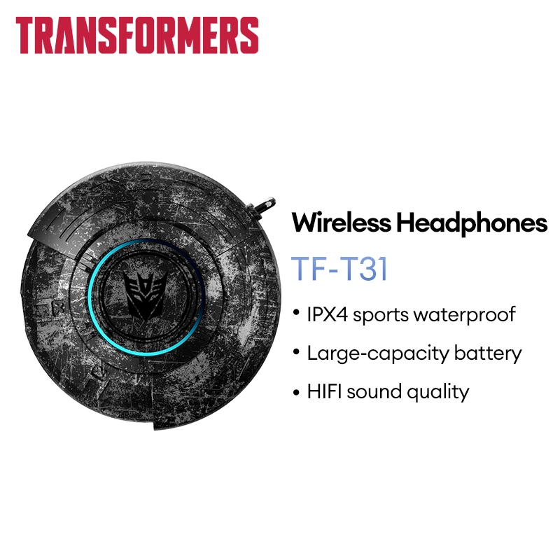 Transformers TF-T31 Bluetooth Earphone Gaming Low Latency Music Noise ...