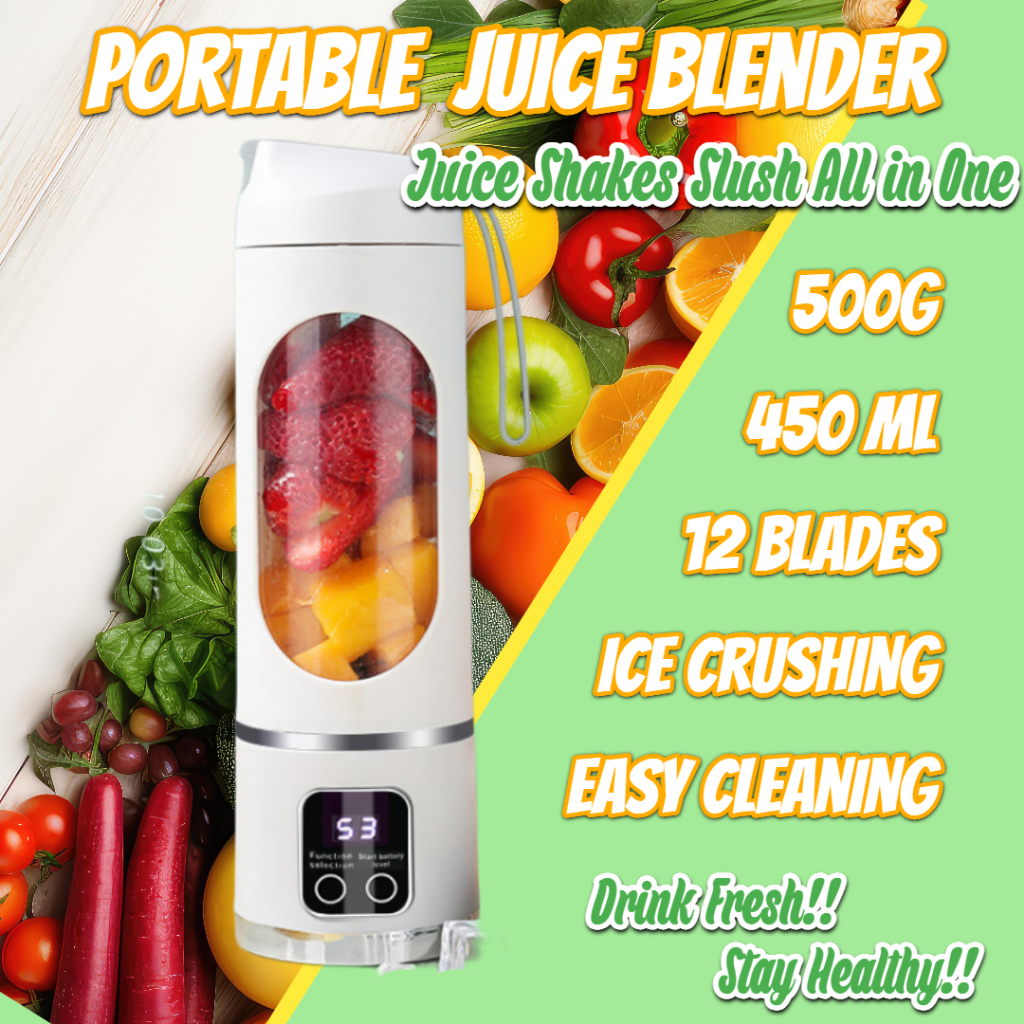 450ml 1500mAh Portable Fruit Juicer Blender Rechargeable Portable ...