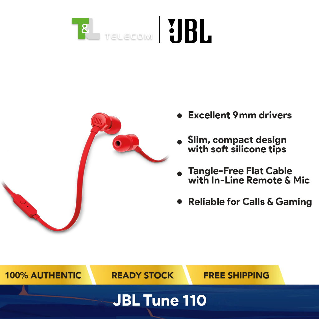JBL TUNE 110 In-Ear Headphones | Shopee Philippines