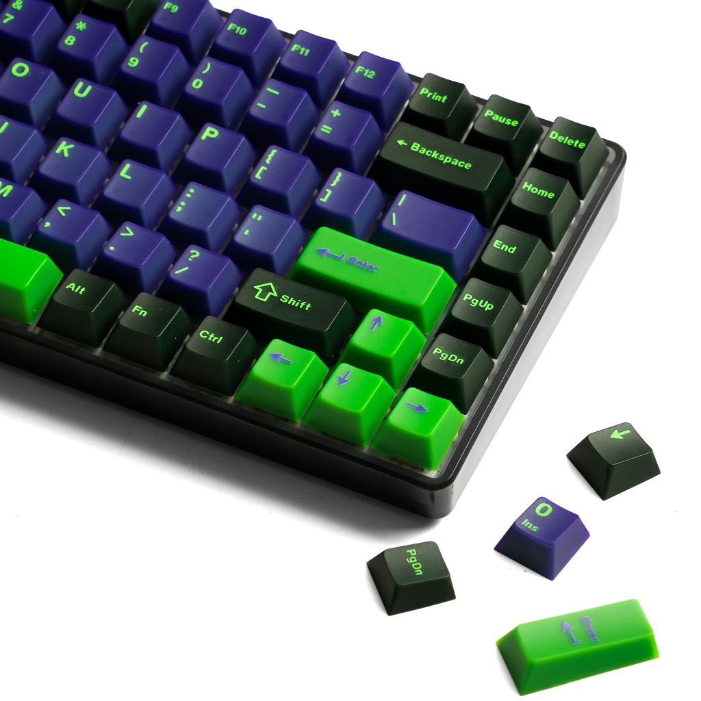 PBT+Jade Translucent Key caps Custom 129 Keys Cherry Profile Purple ...