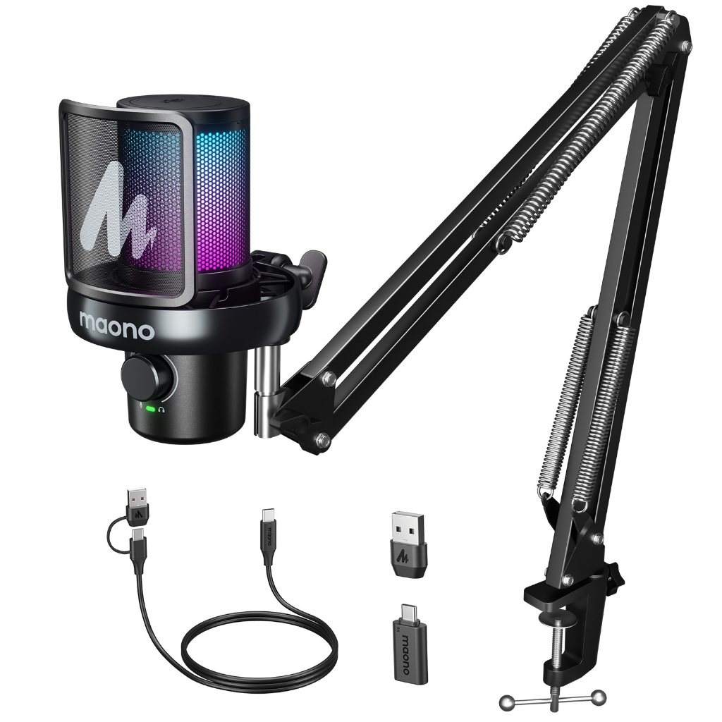 MAONO DM40 ProS Wireless Gaming Microphone Noise-Cancellation ...