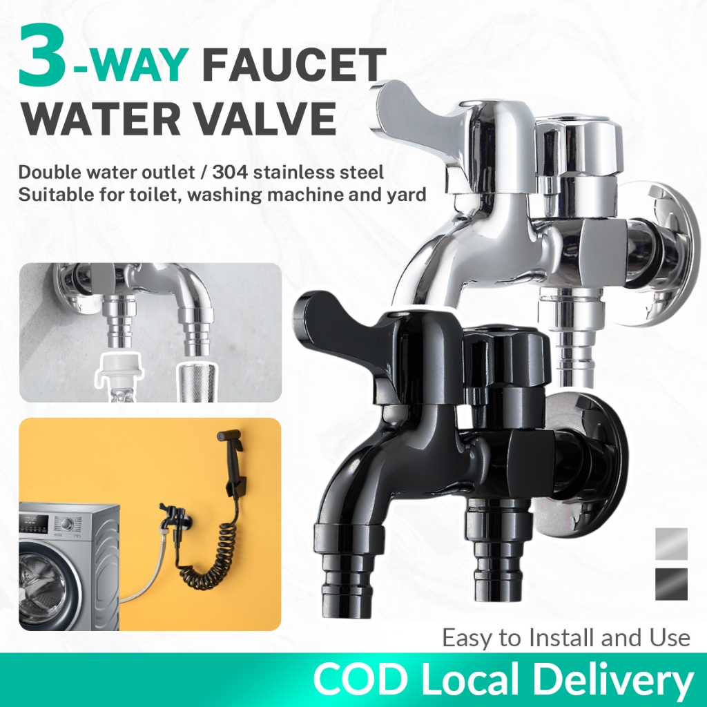 [Housgood]2 way faucet Kitchen stainless steel bidirectional washing ...