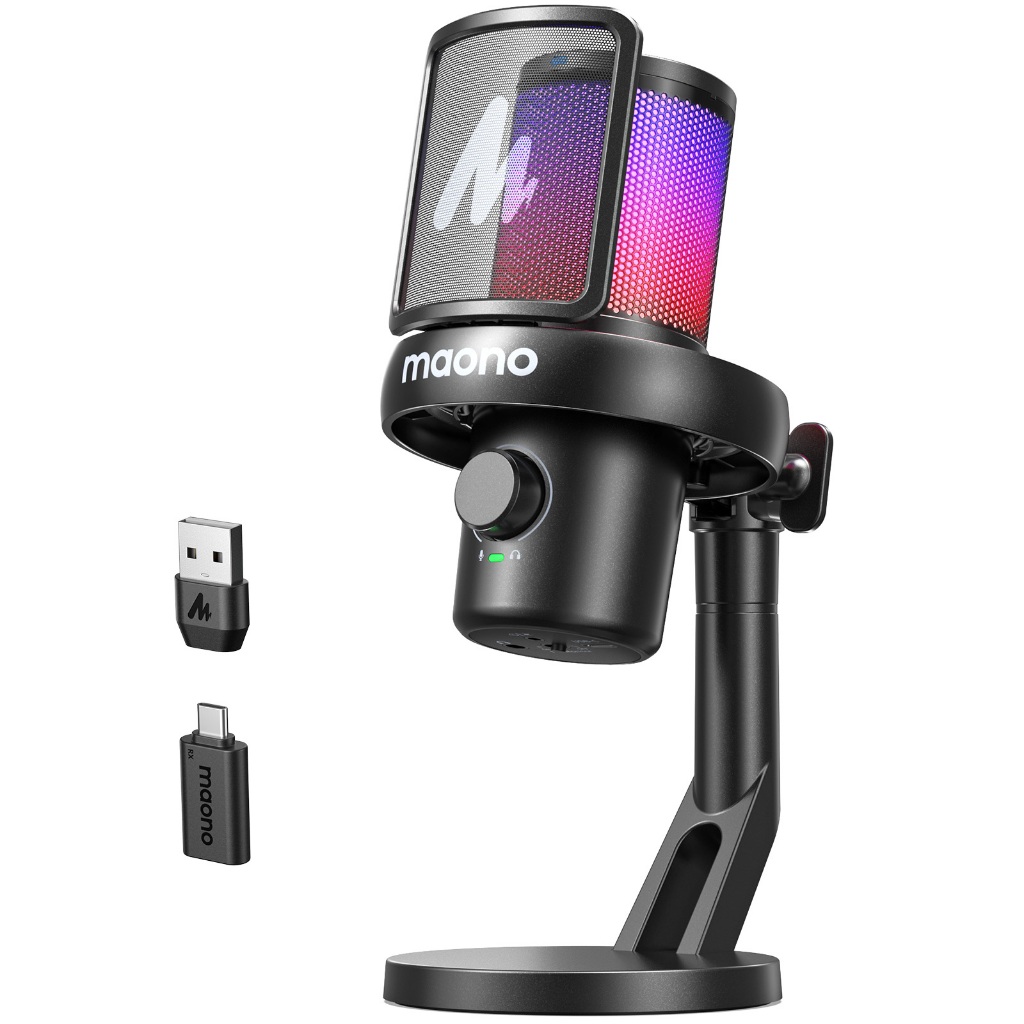 Maono DM40 Wireless Microphone AI Noise-canceling Microphone USB Mic ...