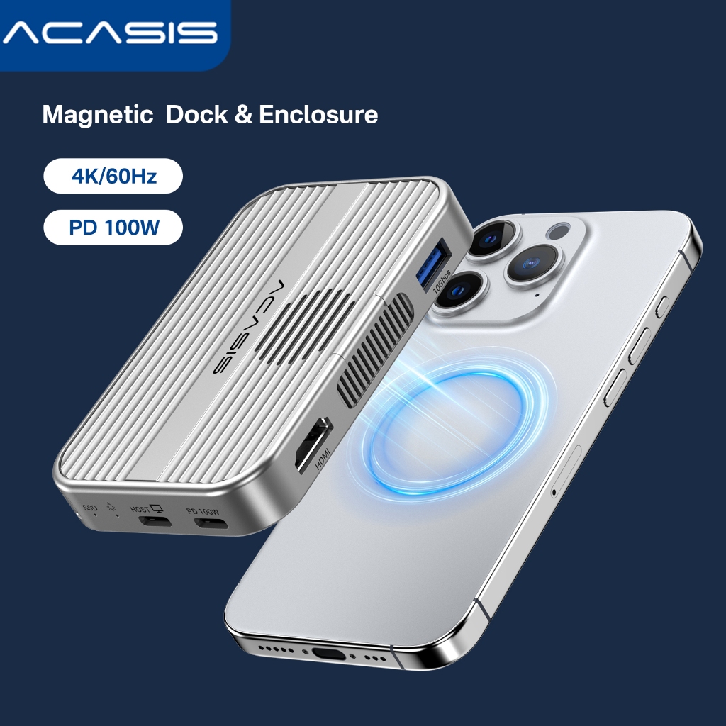 ACASIS 10Gbps M.2 NVMe SSD Enclosure USB C Docking Station with Cooling ...