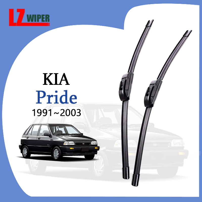 Kia Pride Wiper Blade Set/Pair for 1991 to 2003 model PRID GTX Car ...