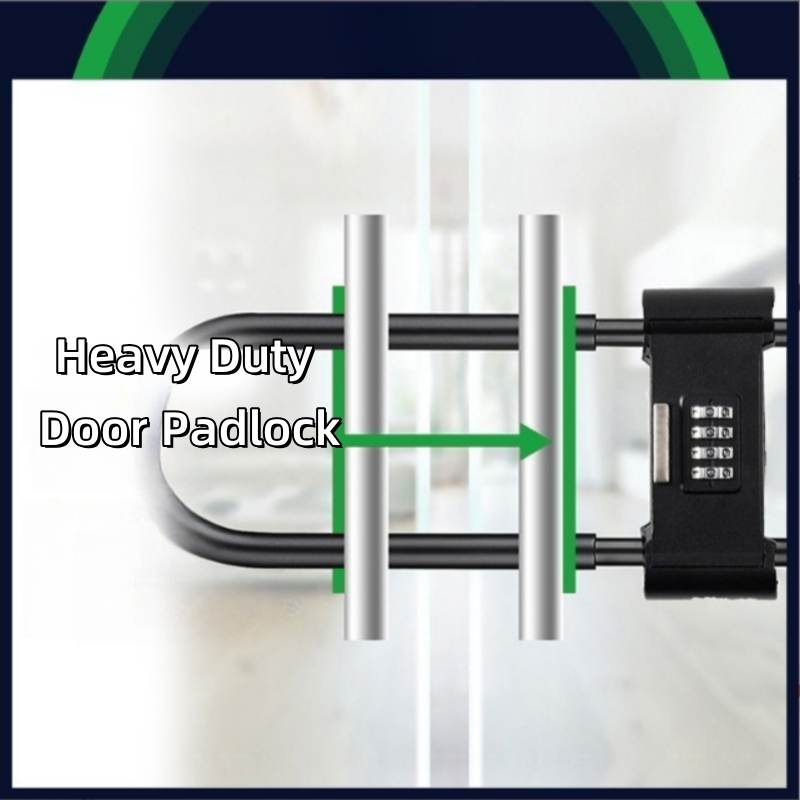 Heavy Duty Door Padlock U-shape Adjustable Glass Door Padlock Anti ...