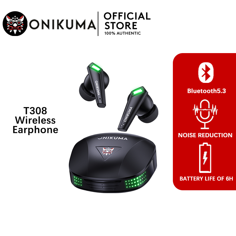 ONIKUMA T308 TWS stereo wireless 5.3 touch noise cancelling headphones, gaming headphones ...