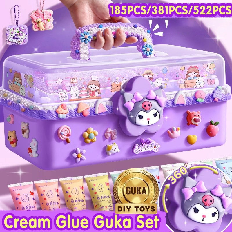 Ready Stock Guka Full Set Material DIY Cream Guke luxury Girls Full Set ...