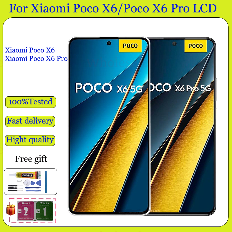 Original AMOLED Xiaomi Poco X6 5G X6 Pro 5G LCD Display Touch Screen ...