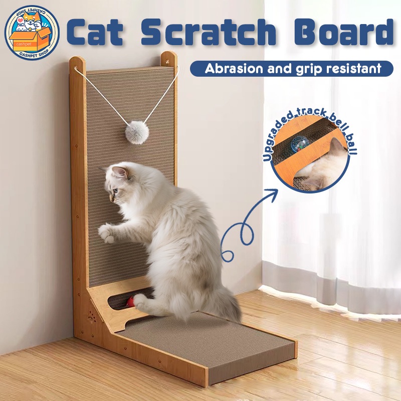 L Shape Cat Scratcher Vertical Cat Scratching With toy ball Post ...