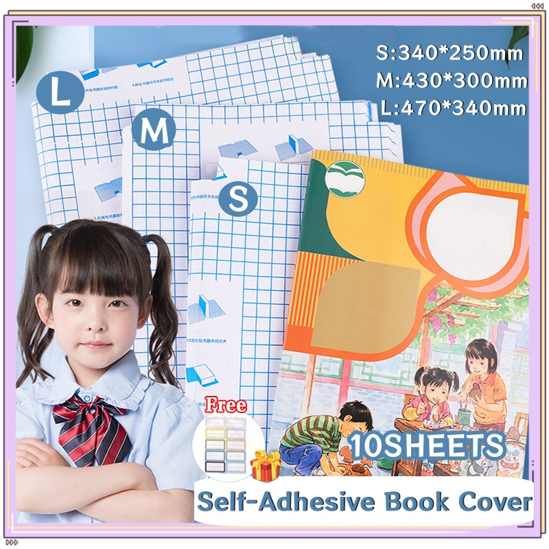 10/20/30 sheets Self-adhesive Book Wrapper transparent self-adhesive ...