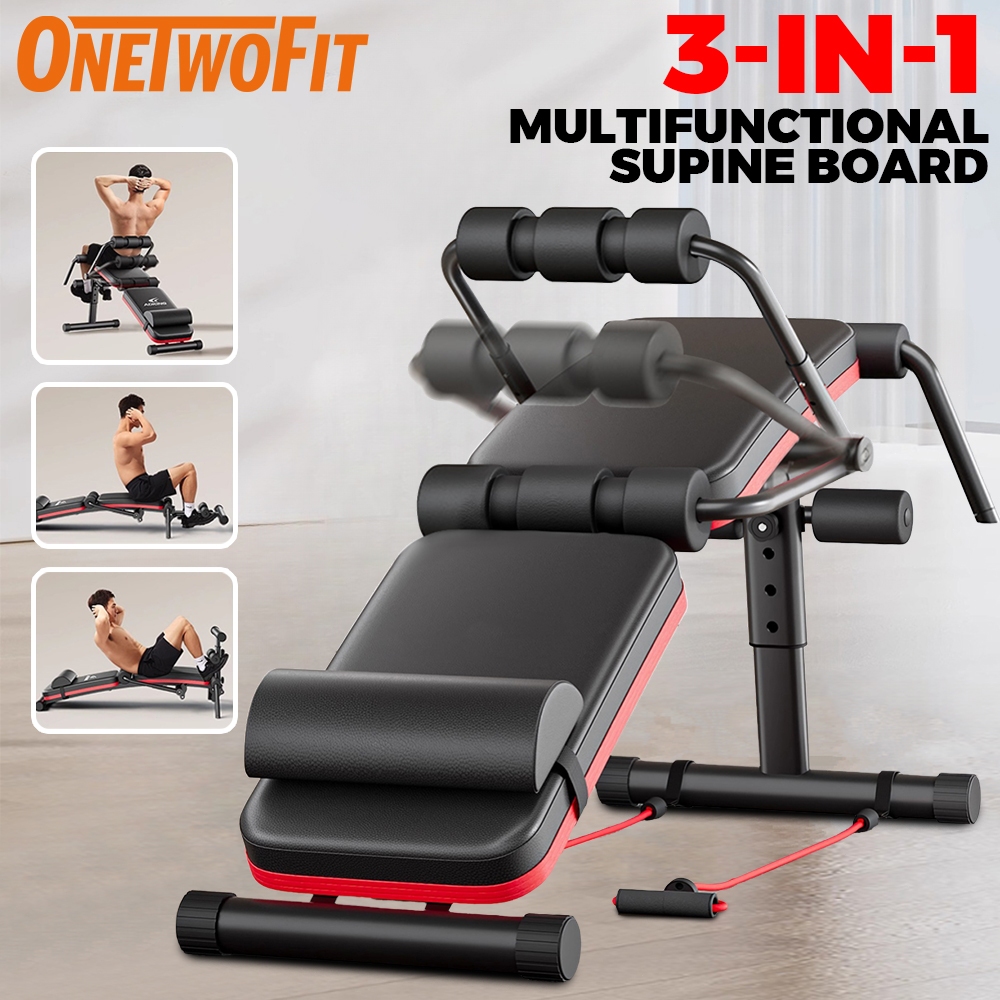 OneTwoFit Multi-function 3-in-1 Sit-up Bar Auxiliary Trainer Sit-up ...