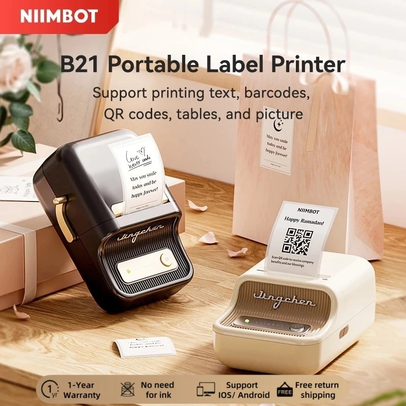 Nimbot B21S inkless label printer Portable Bluetooth thermal printer ...