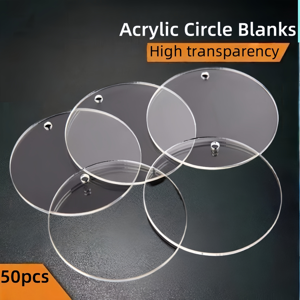 50/150pc acrylic circle blanks/Round Acrylic/Clear Precut Acrylic ...