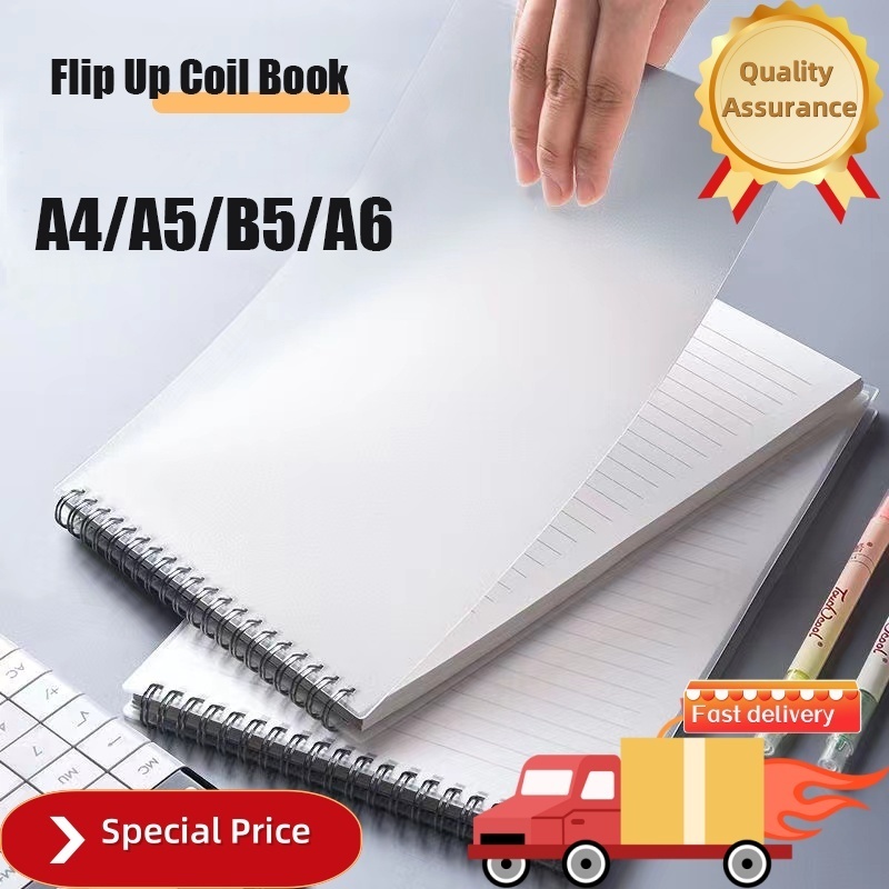 A5/B5/A4 Spring Notebook Flip Up Loose-Leaf Book Vertical Type Notebook ...