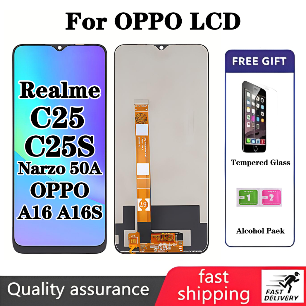 For OPPO Realme C25 C25S A16 A16S A54S A56 Narzo50A LCD touch screen digitizer | Shopee Philippines