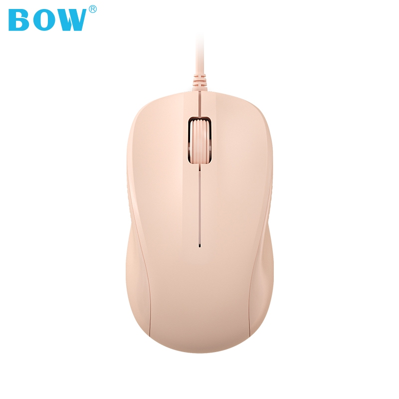 BOW M136U Ergonomic Wired Mouse Mini Portable Green Yellow Pink White ...