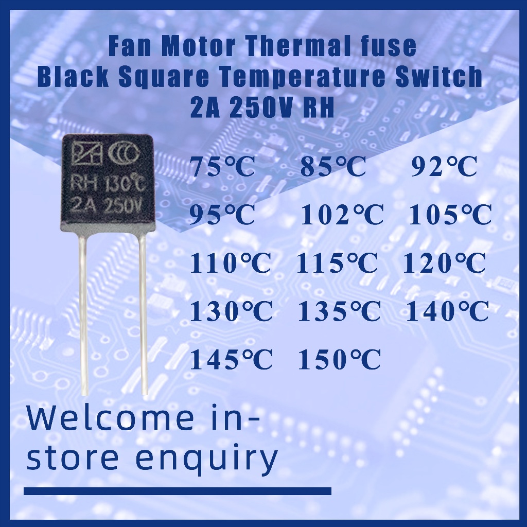 Fan Motor Thermal Fuse Black Suuare Temperature Switch RH 2A RH2A 250V ...