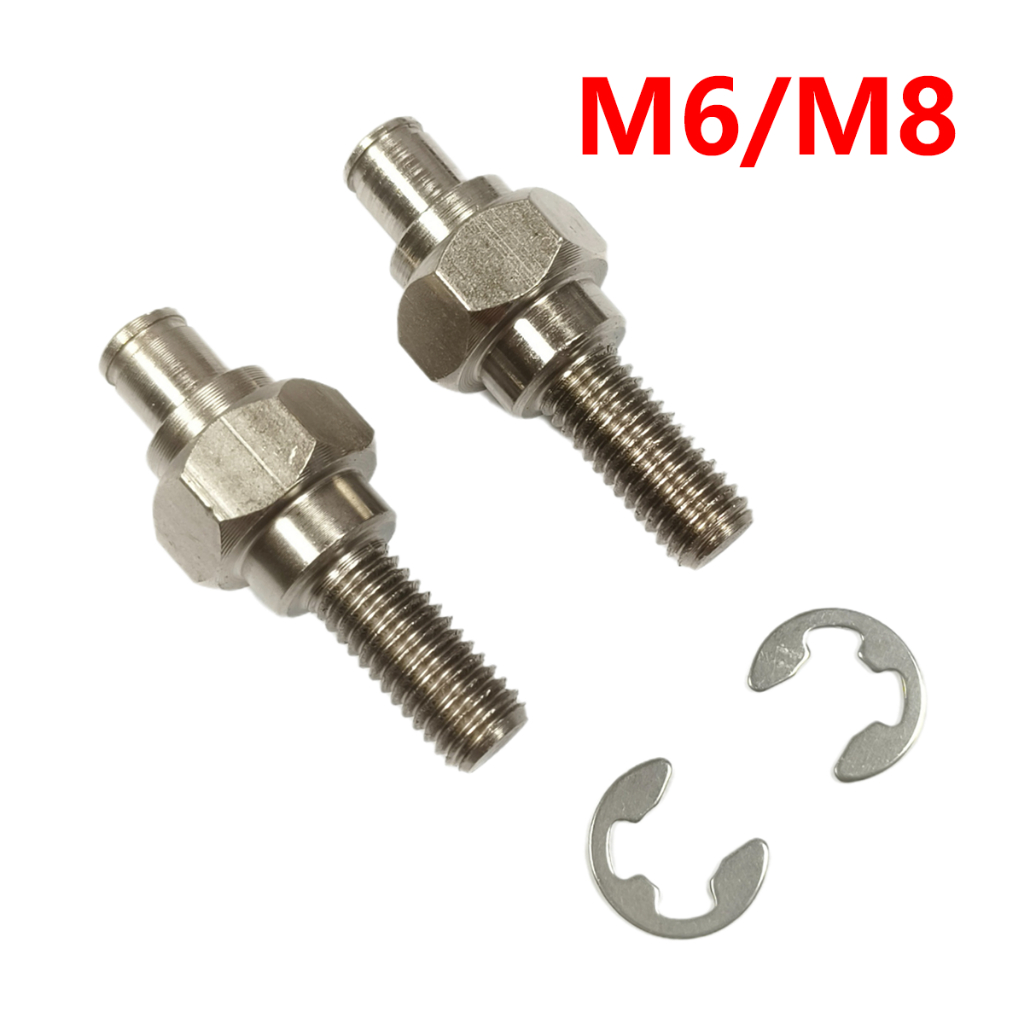 2Pcs M6/M8 Damper Step Bolt Screw with E-type Circlip Retaining Ring ...