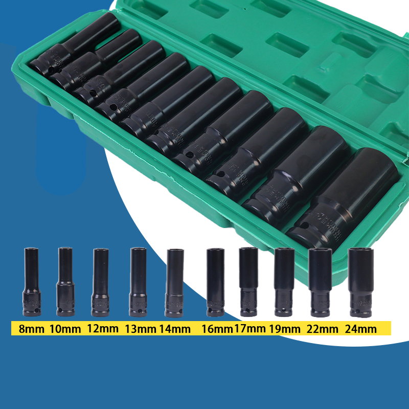 10PCS Impact Wrench Socket Set Deep Socket Wrench Set Deep Socket For ...
