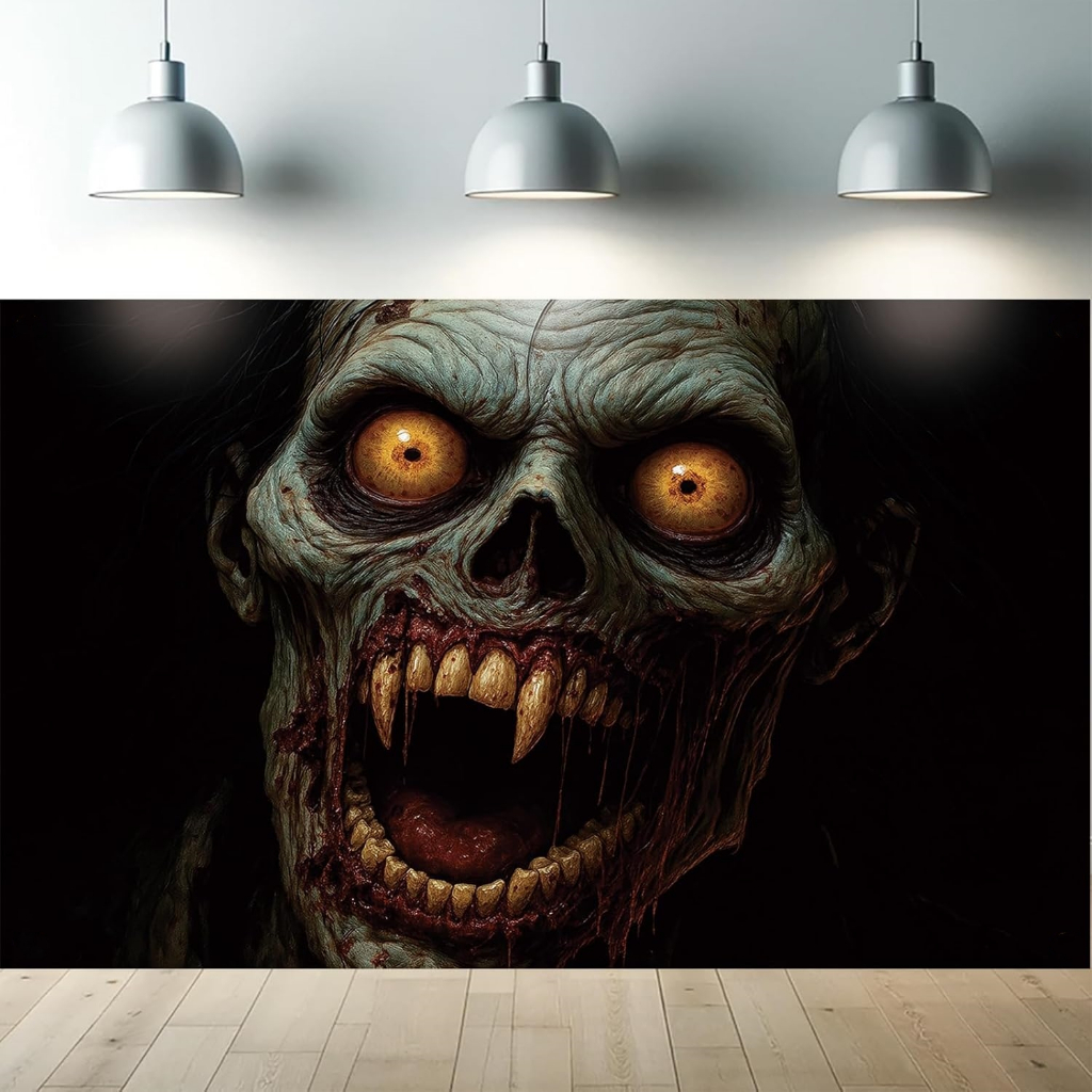 5x3ft Zombie Halloween Photography Backdrop Scary Horror Party ...