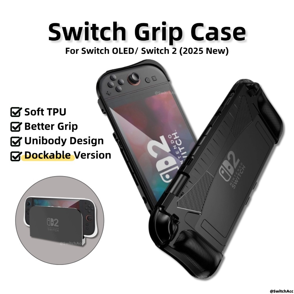 Dockable Switch Grip Case with Card Slots for Nintendo Switch 2/ OLED ...