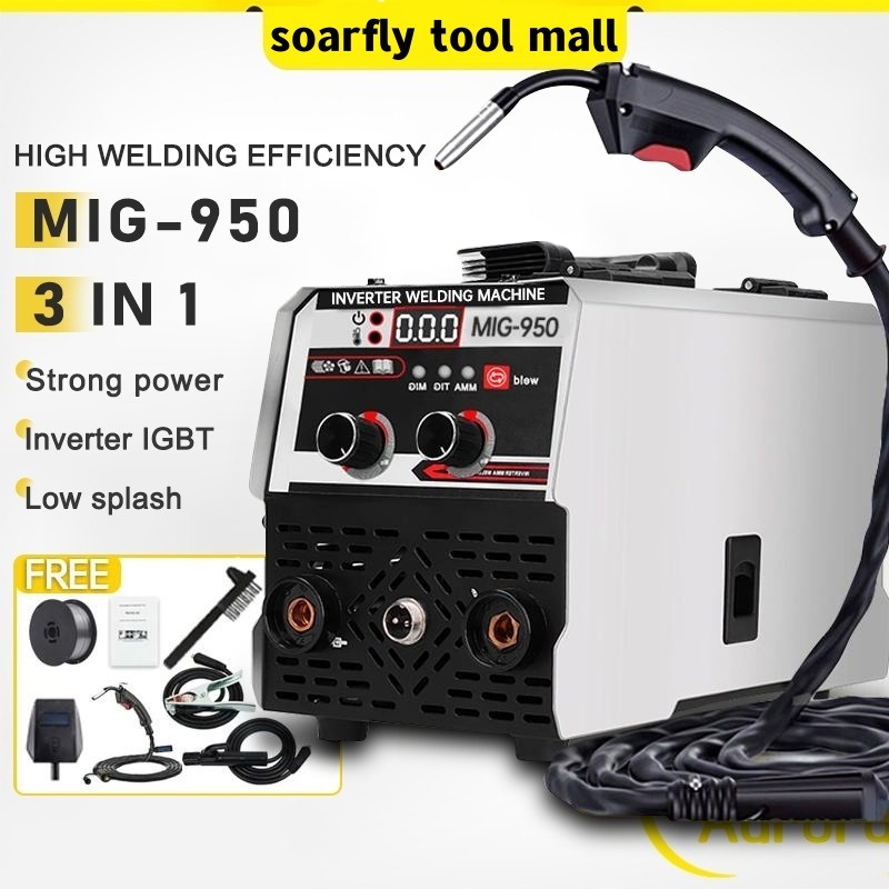 【Free Gift】3 In 1 MIG 950 Welding Gasless Welding Machine MIG-950 220V ...
