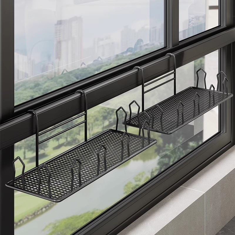 Balcony shoe rack artifact anti-theft window guardrail outside the ...
