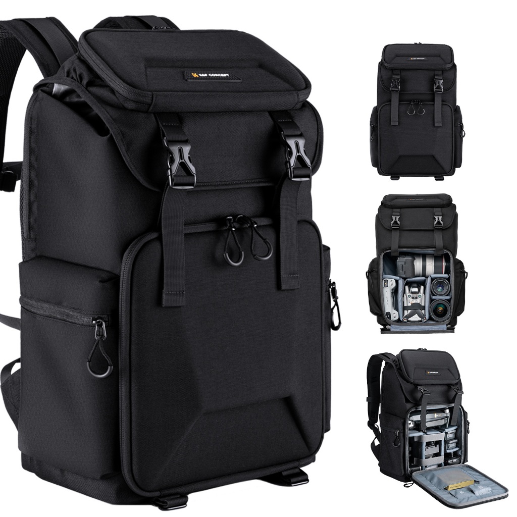 K&F Concept Hard Shell Camera Bag Large Capacity Photography Backpack ...